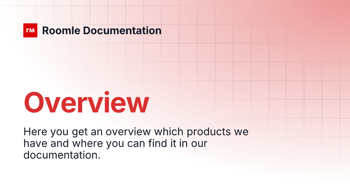 Overview | Roomle Documentation