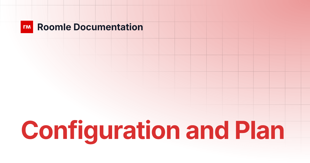 Configuration and Plan | Roomle Documentation