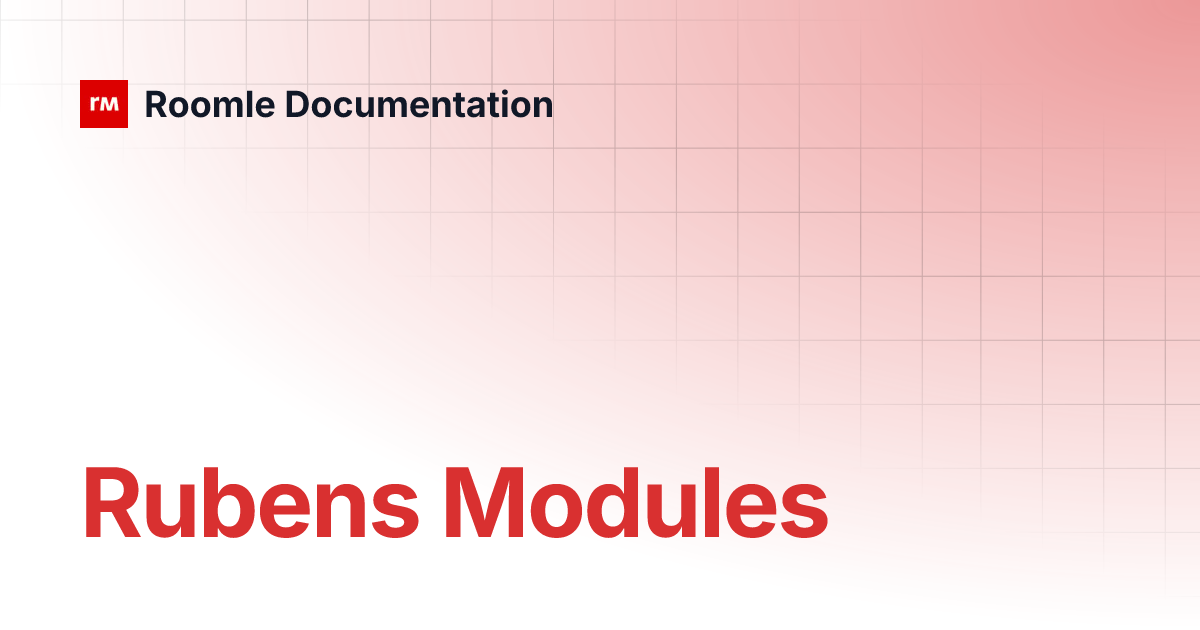 Rubens Modules | Roomle Documentation