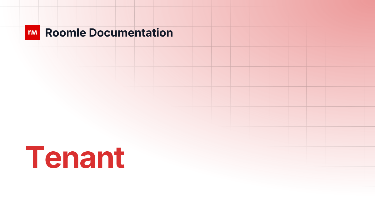 Tenant | Roomle Documentation