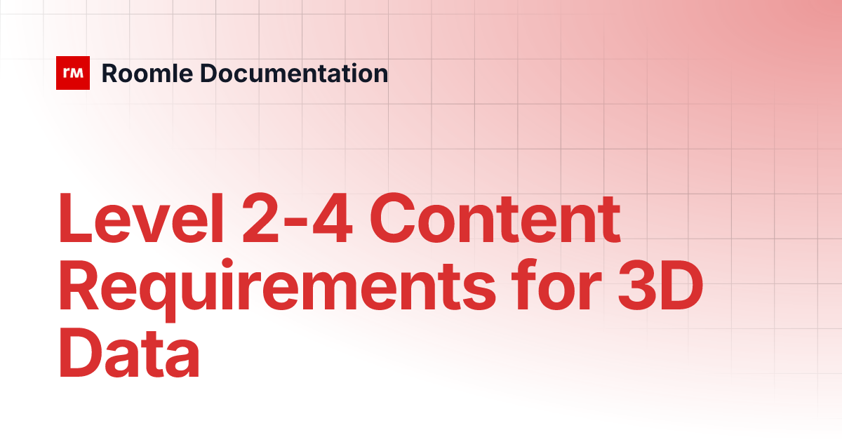 Level 2-4 Content Requirements for 3D Data | Roomle Documentation