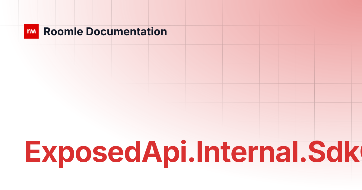 ExposedApi.Internal.SdkConnectorViewer | Roomle Documentation