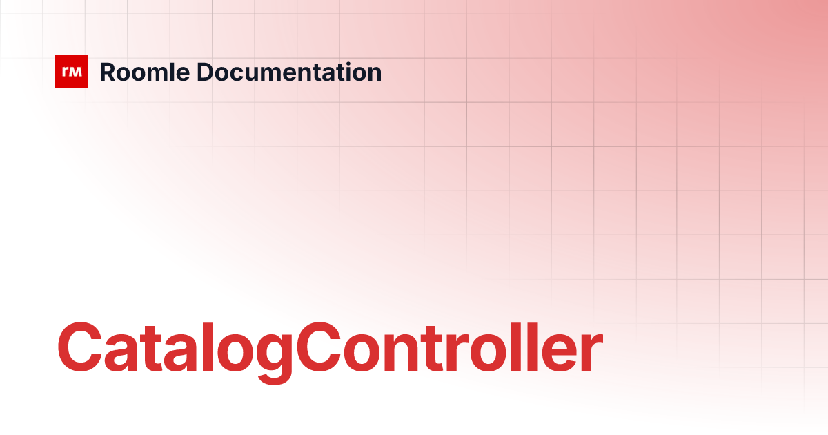 CatalogController | Roomle Documentation