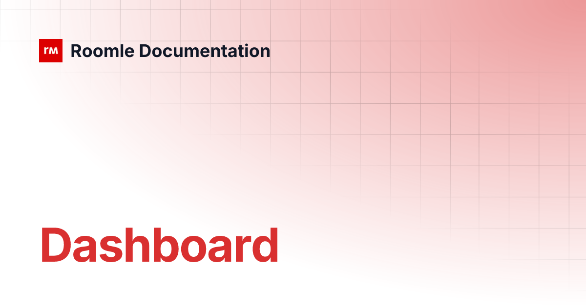 Dashboard | Roomle Documentation